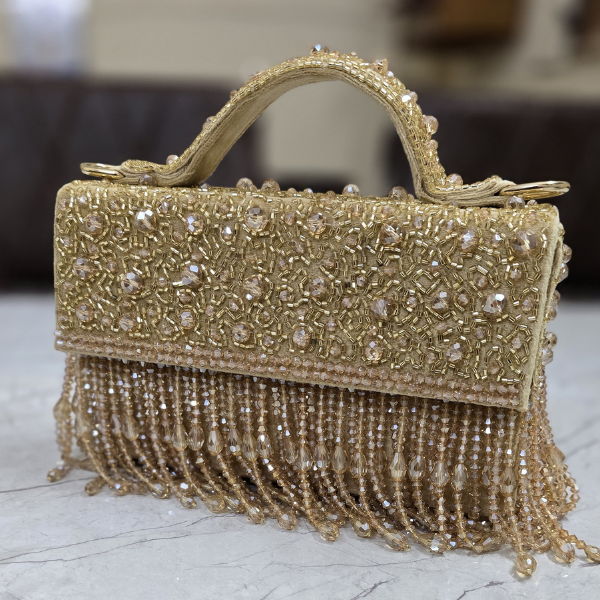 Handmade Luxurious Designer Crystal Clutch Bag - Nexus Flair